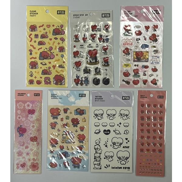 ※15時までの決済完了で当日発送！   全国送料無料です！構成品BT21 minini TATTOO STICKERBT21 EPOXY STICKER[ZODIAC]BT21 CLEAR STICKER [SUMMER SKY]BT21 ...