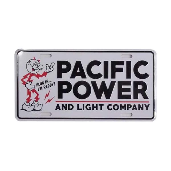 PACIFIC POWER AND LIGHT COMPANYAP35/レディ・キロワットCMプレート寸法:W30cmxH15cm　74gエンボス加工・アルミ製