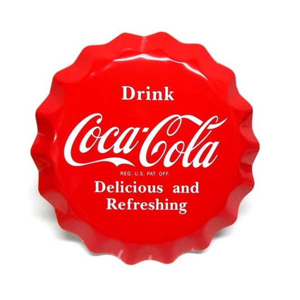 Coca-ColaCA16/コカコーラ アルミボトルキャップサインサイズ：H36XW36cmX3.5cm素材：アルミ 190g MADE IN U.S.A