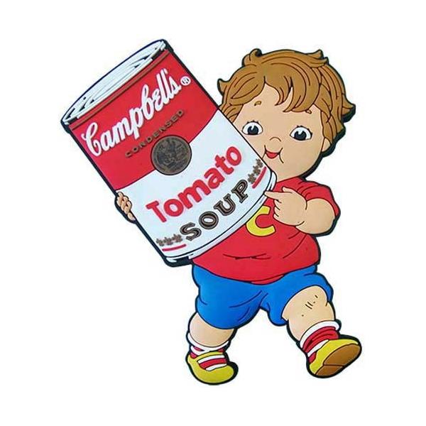 Campbell's RUBBER MAGNETキャンベルラバーマグネットD/CANB40ぷっくりダイカットの半立体が特徴的で存在感あり。素材：ラバー (ヘッダー付きパッケージ入り）寸法/ W8.8cm×H9cm×D0.5cm　　41g