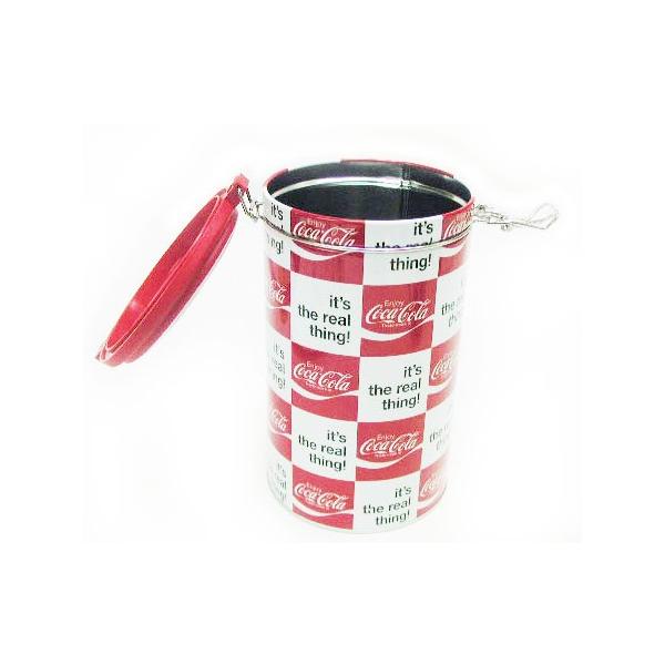 Coca-ColaCB43/コカコーラ透明CAPキャニスター缶A透明ロックトップ付サイズ/W11cmXH19cmXD13cm蓋/透明プラ　本体/ブリキ製　170gDistributed by Penny Japan Company
