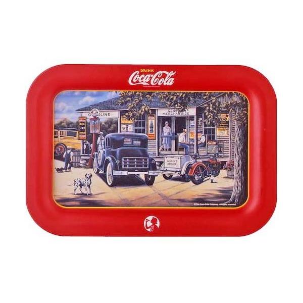 Coca-Cola コカコーラCTY1/コカコーラトレイ1W38cmXH26cmXD1.6cm280g　スチール製