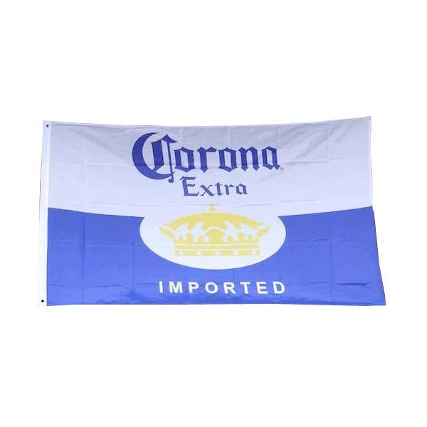 CORONA BEER メキシカンビールFLG22/コロナビール・フラッグサイズ：H90×W150cm　76g 　ポリエステルハ止め2カ所付