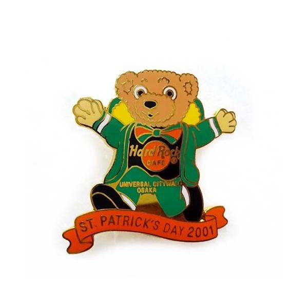 HARD ROCK CAFE UNIVERSAL CITYWALK OSAKA ST. PATRIK'S DAY　2001 PIN/HRD10ハードロックカフェ・ユニバーサル・シテイ・ウォーク2001セントパトリックデイピン・テディベアピン...