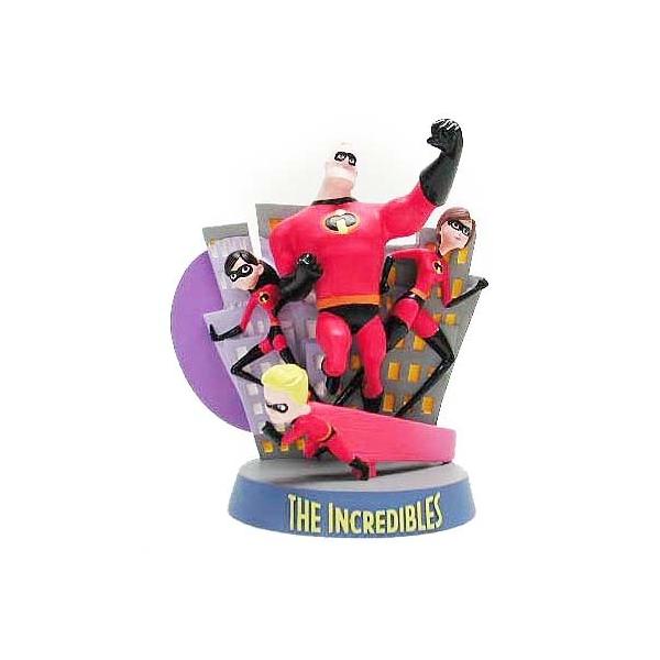 Mr. INCREDIBLEINC6/Mr. インクレデイプルファミリーフィギュアMr.Incredible（Bob Parr）, Mrs.Incredible（Helen Parr）Dach Parr, Violet Parr寸法:H18...
