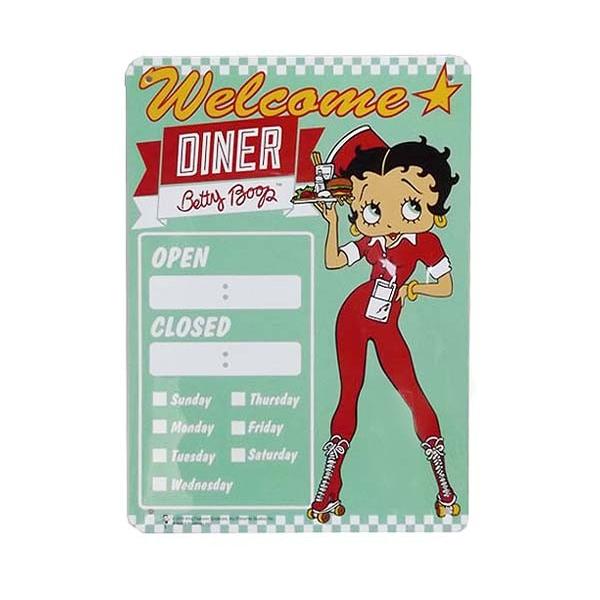 Betty Boop Plastic Sign Board DINERPBB1/ベティブーフ・プラスチック看板ダイナーサイズ：H35.5×W25.5cm ×T0.12cm157g　プラスチック製-----------------------...