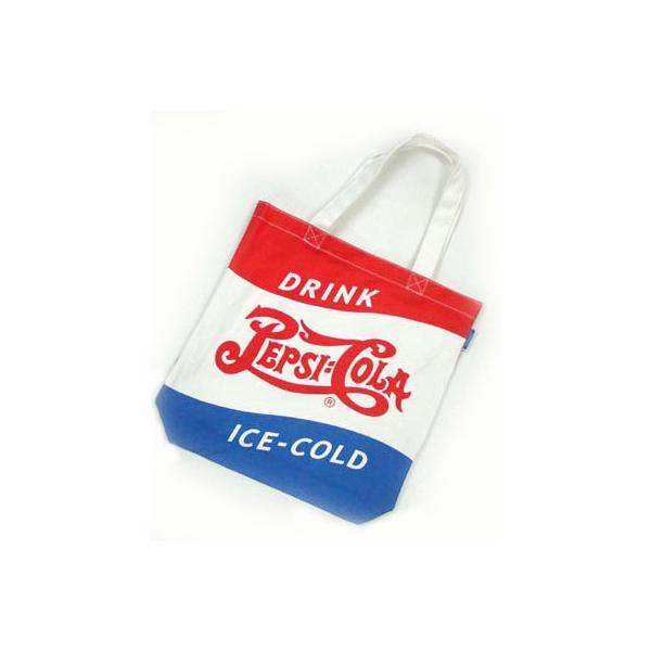 PEPSI COLA PEP15/ペプシコーラ・トートーバッグサイズ/W37cmXH34cmXマチ9cm（把手共H/55cm）230g コットン100% 　内ポケット付