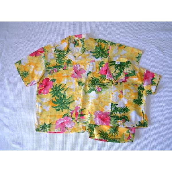 ●とってもかわいい！★ペア・アロハシャツ★好評★送料無料発送中！★プレゼント用に☆☆●上質の綿素材とていねいな仕立てが★大好評★人気商品☆お早めに☆☆　●ザブザブ洗える★元気印★の子供用アロハシャツとして大人気です☆☆★「150ｃｍ」ご希望...
