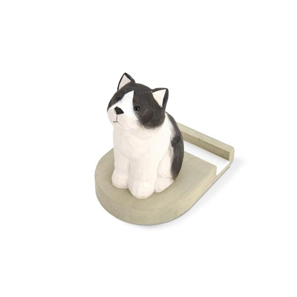 背中でスマホを支えつつ、メガネやサングラスも収納してくれる 1 人 2 役な動物たち。就寝前の枕元やお仕事のデスクまわり、お料理中のキッチンなど、様々なシーンで大活躍。木彫りのナチュラルな表情は、どんなインテリアにも馴染みそう。スマホを横向...