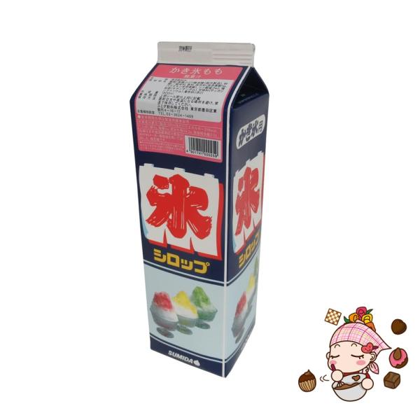 スミダ飲料のかき氷に適したもも（ ピーチ ）味のシロップです。かき氷の他にも、ソーダやゼリーづくりにもご活用頂けます。