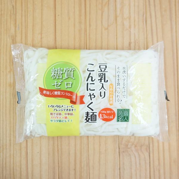 ■なめらかな食感の中細麺■クセがないのでさまざまなメニューにアレンジできる■野菜をたっぷりのせてサラダ麺■冷やし中華や焼きそば、スパゲッティなどにも【原料名】豆乳［大豆(国産)］、こんにゃく粉/凝固剤(水酸化カルシウム)【内容量】180g※...