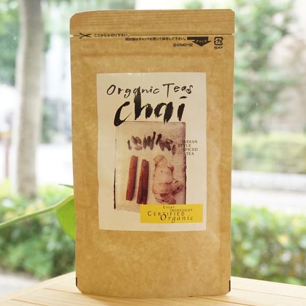 茶葉とスパイスがブレンドしてあり、お手軽に本格的チャイができます。有機JAS認定品。牛乳でも豆乳でも簡単にいれられます。お好みで、ハチミツ等で甘くしてお召し上がりください。【原料名】有機紅茶、有機カルダモン、有機シナモン、有機生姜、有機クロ...