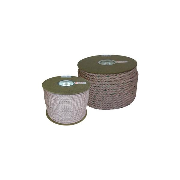 ○特長○安価で軽量な強度に優れたロープ。濡れても固くならない。○用途○耐水性、耐薬品性に優れる。漁業用、荷役用に適します。○仕様○耐熱性１００℃以内。水に浮く。○材質○○質量○○分類○梱包材/ロープ/