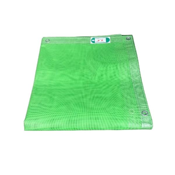 メッシュ生地で通気性にも優れており軽くて使用しやすい。建設用飛散防止ネットや防砂、防雪、また、防虫・防鳥・等。サイズ(m)：1.8X3.6　ハトメピッチ：約450mm生地：塩ビコーティング加工ポリエステル基布/ハトメ：アルミニウム