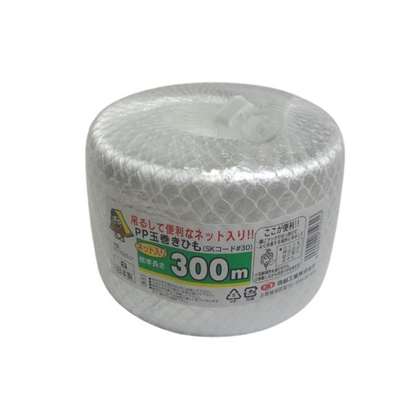○特長○ネット入り、フック付きで吊るして使用できます。○用途○古新聞や雑誌、引っ越し時の荷物の結束に。○仕様○色：白　　　　標準長さ：300m○材質○ポリプロピレン○分類○梱包材/ひも