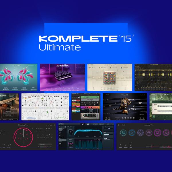 KOMPLETE 14 SELECTをベースに、KOMPLETE 15 Ultimateへのアップグレード版をバンドルした当店限定の超特価品です。