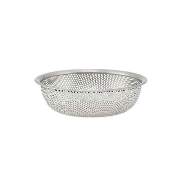 野菜や豆腐、めん類などの食材の水切りに便利。お鍋に重ねると即席の蒸し器になります。パンやスポンジケーキのあら熱とりにも使えます。洗いやすく衛生的で、丈夫なステンレス製の浅型ストレーナーです。「3500613 Looza ボウル 15cm」に...