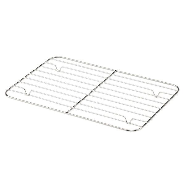 「3501263 ステンレス調理バット 18×25cm」に対応する調理バット用の網です。揚げ物の時の油切りにあると便利です。サイズ：W15×D22cm×H1.1cm材質：18-8ステンレス網生産国：中国検索タグ：ポイント利用 expoint01