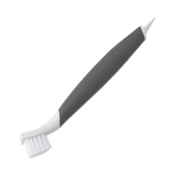 スクレーパーは、細い溝の掃除や、こびりついた汚れ落し、シール剥がしに便利です。ミニブラシは蛇口周りなど、入り組んだところを隅々まで磨けます。滑りにくいエラストマーのグリップです。サイズ：W1.4×D2.6×H18.5cm／重量＝約30g材質...