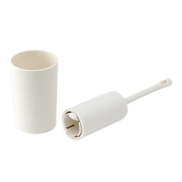 自立するケース付なので、片手で楽に出し入れができる粘着式のミニクリーナーです。衣類に付いたホコリや糸くずを取るのに便利です。サイズ：W8×D8×H25cm／重量＝約185gカラー：ホワイト材質：本体・ケース＝ポリプロピレン／テープ＝粘着加工...