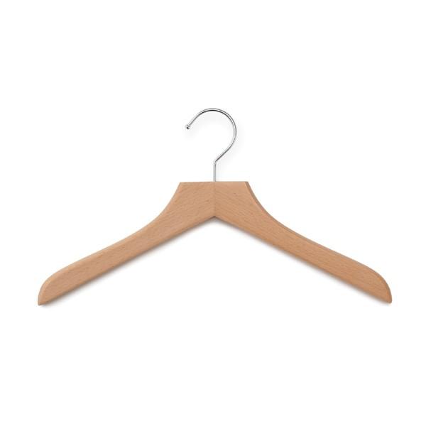 木材を使用し、厚みをもたせたジャケットに最適なレディースハンガーです。※フック部分は回転します。※Yote W JKハンガー ジャケット用 レディースサイズ：W38×D2×H22ｃｍ材質：ビーチ材、スチール生産国：中国検索タグ：ポイント利用...