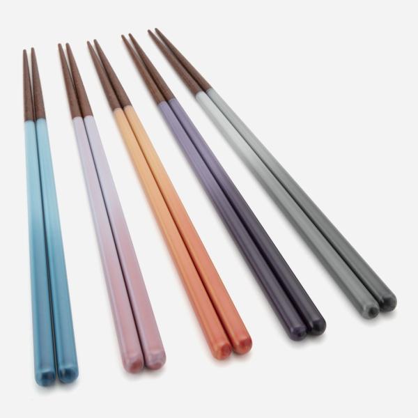 5つの空の色をイメージした美しい色使いで、いつもの食事を特別な時間にしてくれる箸です。表面はマットな質感で落ち着いた雰囲気があります。滑り止め加工あり食器洗い乾燥機使用可◯サイズ：23cmカラー：ブルー（青空）、ピンク（朝焼け）、レッド（夕...