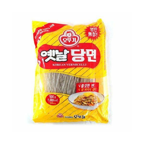 チャプチェやプルコギなど韓国料理に欠かせない食材タンミョン（韓国春雨）！オットギ春雨は、サツマイモでん粉（100%）を伝統製法で製造しているためシコシコとした歯ざわりと弾力が特徴です。名　称 【オットギ】春雨（500g）内容量 500g（1...