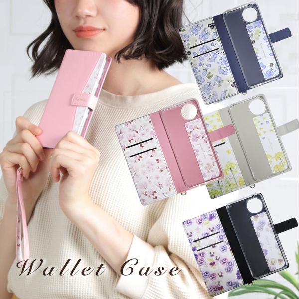 【発売日：2025年06月26日】●対応機種：AQUOS wish5(docomo:SH-52F)(Y!mobile:A502SH)(SIMフリー:SH-M32)(楽天モバイル)●お花がかわいい手帳型ケース●内側にはカード収納ポケットつき。...