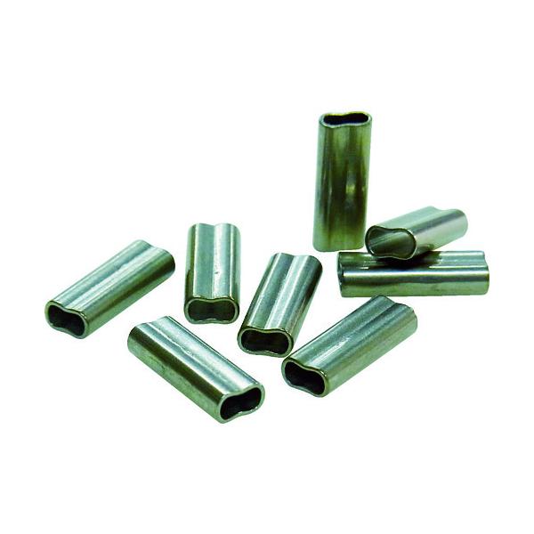 【メーカー】●（株）ニッサチェイン【仕様】●適合ワイヤ径(mm)：1.2〜1.5●専用圧着工具：無し(市販品で可)●ステンレス(SUS304)製のオーバルスリーブです。【材質・仕上げ】●ステンレス(SUS304)【注意】●使用強度については...