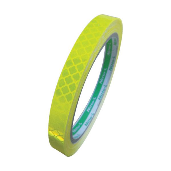 【メーカー】●日東エルマテリアル(株)【仕様】●色：蛍光レモンイエロー●幅(mm)：10●厚さ(mm)：0.41●長さ(m)：5●粘着力：6.4N/10mm【材質・仕上げ】●基材：アクリル系フィルム●粘着剤：アクリル系【質量】●27.000G