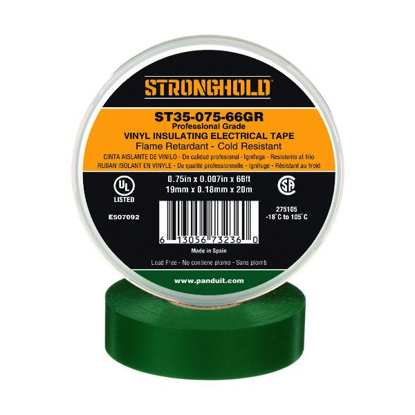 【メーカー】●ストロングホールド【仕様】●色：緑●幅(mm)：19.1●長さ(m)：20●厚さ(mm)：0.18●粘着力(N/10mm)：2.2●引張強度(N/10mm)：30●使用温度範囲(℃)：-18〜105●屋内外用●伸び率：260％...