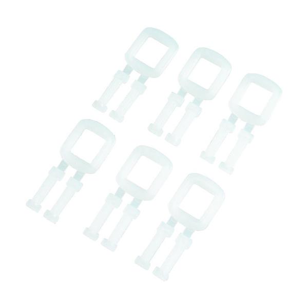 【メーカー】●トラスコ中山（株）【仕様】●色：白●適合バンド幅(mm)：15.5●手締用ストッパー【材質・仕上げ】●ポリプロピレン（PP）【1注文あたり入数】●100個【質量】●0.240KG