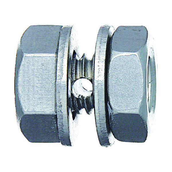 【メーカー】●（株）ニッサチェイン【仕様】●適合ロープ径(mm)：0.85〜1●A(mm)：2●SYP-10B×1個入【材質・仕上げ】●ボルト、ワッシャー:ステンレス（SUS304）、ナット:ステンレス（SUSXM7)【注意】●使用強度につ...