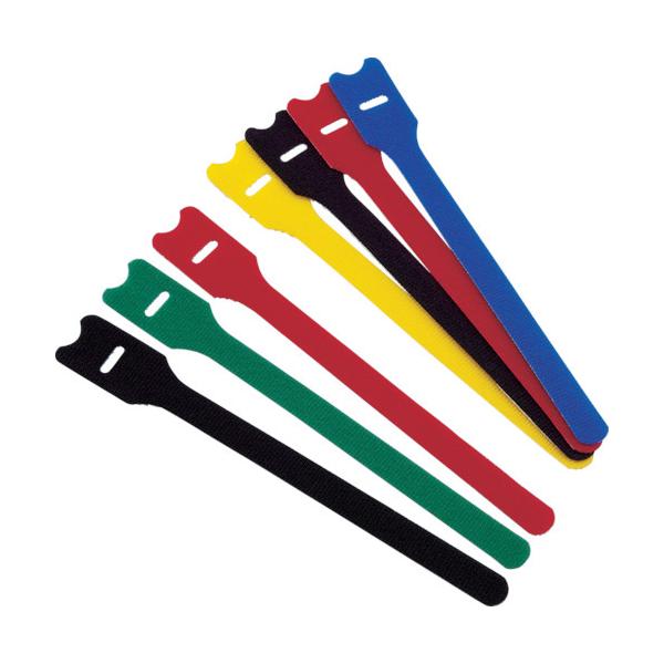 【メーカー】●トラスコ中山（株）【仕様】●色：赤●幅(mm)：12.5●長さ(mm)：150●厚さ(mm)：2●最大結束径(mm)：35●引張強度(N)：30●屋内用●両面タイプ(成型＋織製マジックテープ［［Ｒ下］］)【材質・仕上げ】●フッ...