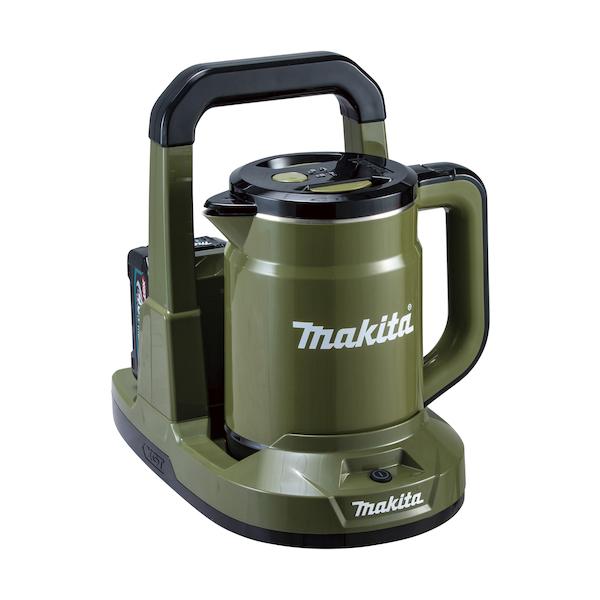 【メーカー】●（株）マキタ【特長】●コンセント不要、火も使わないバッテリ湯沸かし体験ができます。【仕様】●充電式ケトル●40Vmax(5.0Ah)×2本のバッテリ使用で約3.0Lの湯沸かしが可能(ケトル容量0.8L)。※バッテリ満充電時。開...