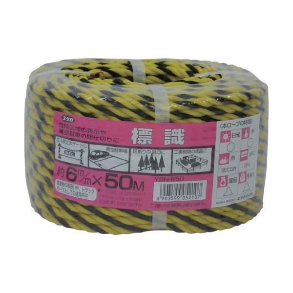 【メーカー】●(株)ユタカメイク【仕様】●色：黄/黒●線径(mm)：6●長さ(m)：50●包装形態：バンド掛け/シュリンクパック●3つ打【材質・仕上げ】●ポリエチレン(PE)【質量】●0.750KG