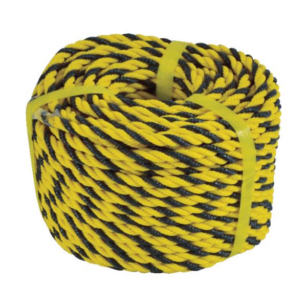 【メーカー】●トラスコ中山(株)【仕様】●色：黄/黒●線径(mm)：9.0●長さ(m)：20●包装形態：バンド掛巻【材質・仕上げ】●ポリエチレン(PE)【注意】●本ロープは、区画整理や侵入禁止などのサインを目的としておりますため、牽引、吊り...