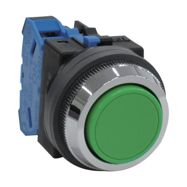 【メーカー】●ＩＤＥＣ（株）【仕様】●動作：モーメンタリー●接点構成：1a●ボタン色：緑●保護構造：IP65(IEC60529)【材質・仕上げ】●本体：ポリアミド●操作部（レンズ）：ポリアセタール●端子部：銅●リング：亜鉛ダイカスト【質量】...
