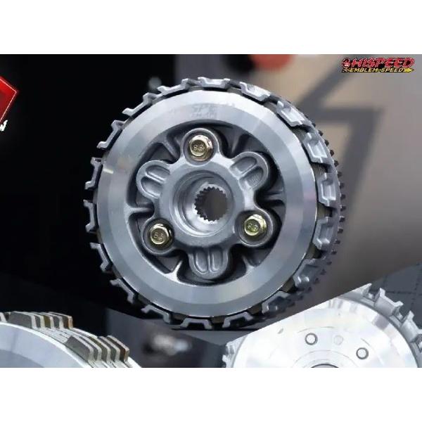 2012-2017　タイホンダ　ウェーブ１２５ｉ　用　強化クラッチキット。ハウジング、クラッチプレートノーマルの４枚から５枚に増やしてパワーを受け止めます。フリクションプレート、スプリングなど揃っていてボルトオンです。　ＭＳＸ，グロムにも共...