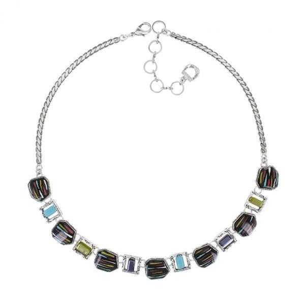 フランスのアクセサリーTARATATA。アートなイメージのデザインのネックレスです。専用ポーチ付き！(色、柄は選べません)