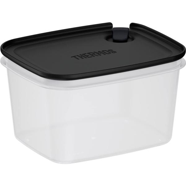 ・サーモスの保存容器 角型タイプ パッキン一体型の蒸気弁。フタをしたまま電子レンジ使用OK・サイズ(約):幅14×奥行11.5×高さ8.5cm、本体重量(約):100g、容量:800ml・素材・材質:フタ:ポリプロピレン / 本体:ポリプロ...