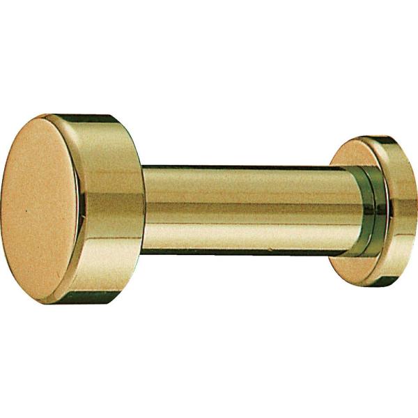 ・D1(mm):20H(mm):40・色:ゴールド吊下荷重(N/kgf):20・吊下荷重(kgf):20D2(mm):20・真鍮磨クリア・タッピンねじ皿頭(鉄)A4×30 1本