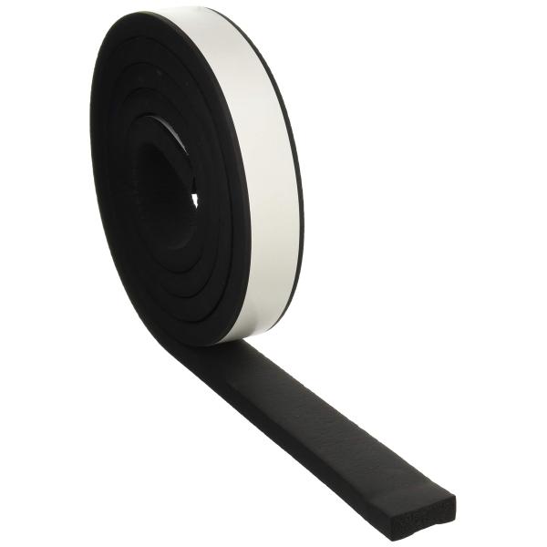 ・色:ブラック・幅(mm):50・長さ(m):3.5・厚み(mm):20・粘着テープ付・粘着力:8.3N/10mm(ステンレス粉)・切断にはカッターが必要・基材:特殊発泡ゴム(EPDM)・粘着剤:アクリル系