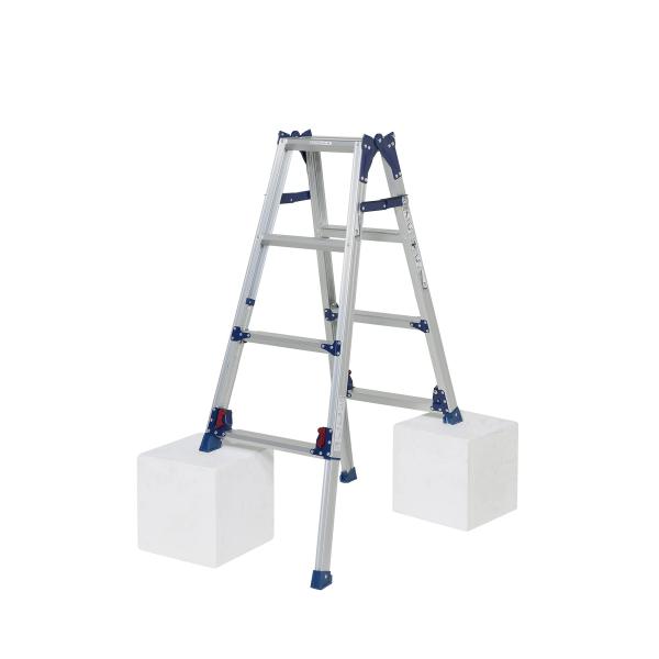 ・最小時:3尺・最大時:4尺・材質:アルミ・ステップ:55ミリ・収納方法:中折れ式