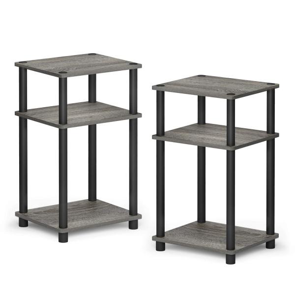 ・FURINNO Just 3-Tier Turn-N-Tube 2-Pack End Table French Oak Grey/Black・素材: エンジニアリングウッド・パッケージ重量: 6.092kilograms・対象性別: un...