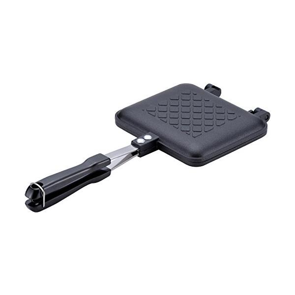 ・商品サイズ:約352×152×32mm・重量:約402g・原産国:中国・材質:本体:アルミニウム合金、内外面:シリコン樹脂塗装・食パンに具をはさんで焼くだけ・本体は分解できる・食パンに具をはさんで焼くだけ! 熱々サクサクのホットサンドが出...