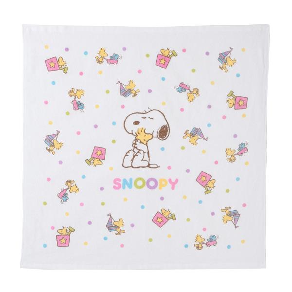 ・(C)2022 Peanuts Worldwide LLC・サイズ:80X80cm・組成：綿100％(裏ガーゼ)・生産国:日本・綿100％素材で気持ちよく、吸湿性抜群の湯上げタオル。・お風呂上がりの赤ちゃんのカラダについた水分をしっかり吸...