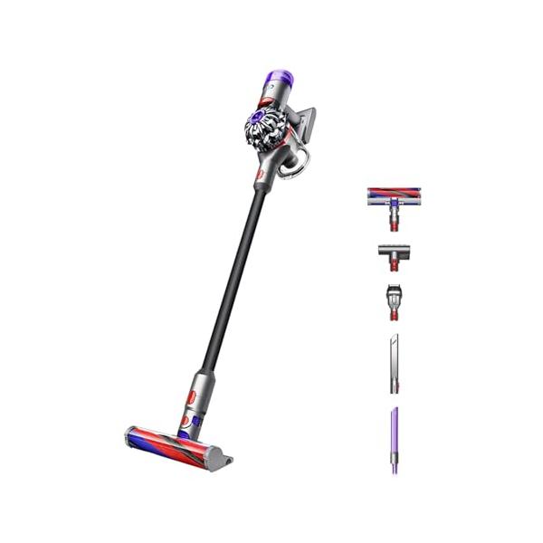3)V8: スリムモデル (ブラック)ブラック: LED隙間ノズル付き/通常品/SV10K EXT BK・SetName:5)V8 Slim: 2.15kg(ブラック)・パッケージ個数:1・小さく軽いクリーナーヘッドでパワフルにゴミを吸い取...
