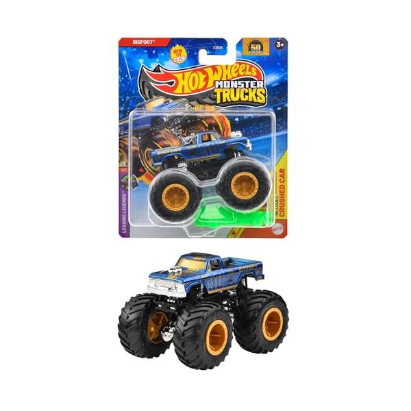 【1】ビックフット/1/64/JGR08・Color:【1】ビックフット・【内容】モンスタートラックの元祖ビッグ・フットの50周年記念デザインが1/64サイズの単品で登場！モンスタートラックでクラッシュできる車1台付き。・【原産国】タイ　【...