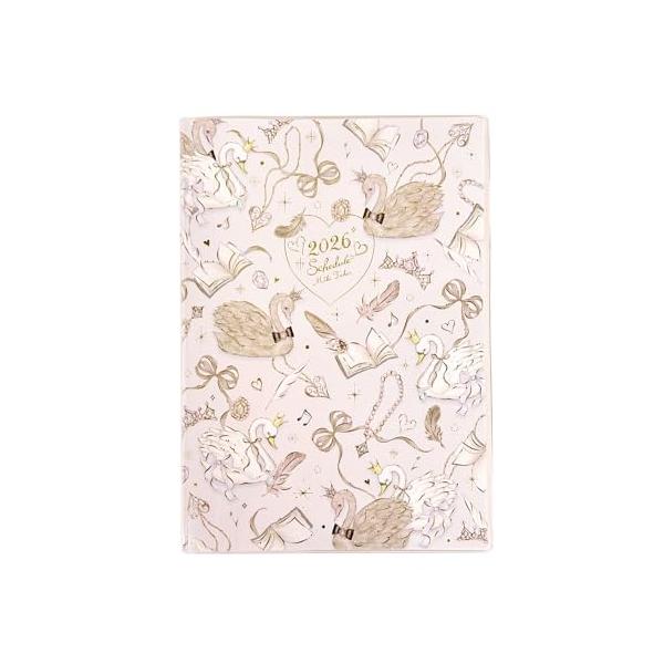 白鳥の湖/-/SB96520・Color:白鳥の湖・パッケージ個数:1・【サイズ】W128×D6×H184mm・【仕様】紙/表紙に透明ビニールケース仕様 月間 月曜始まり 六曜月相表記 表紙金箔加工・【その他】B6サイズですのでマンスリーペ...